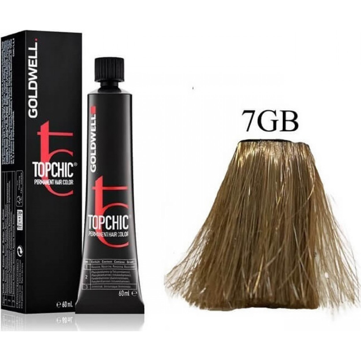 Goldwell Topchic Permanent Hair Color 7GB Σαχάρα Ξανθό Μπεζ 60ml ...